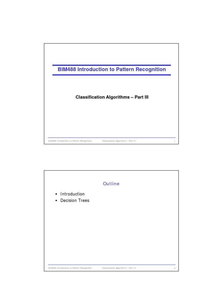 07 - Classification Algorithms - Part III | PDF | Statistical Classification | Pattern Recognition