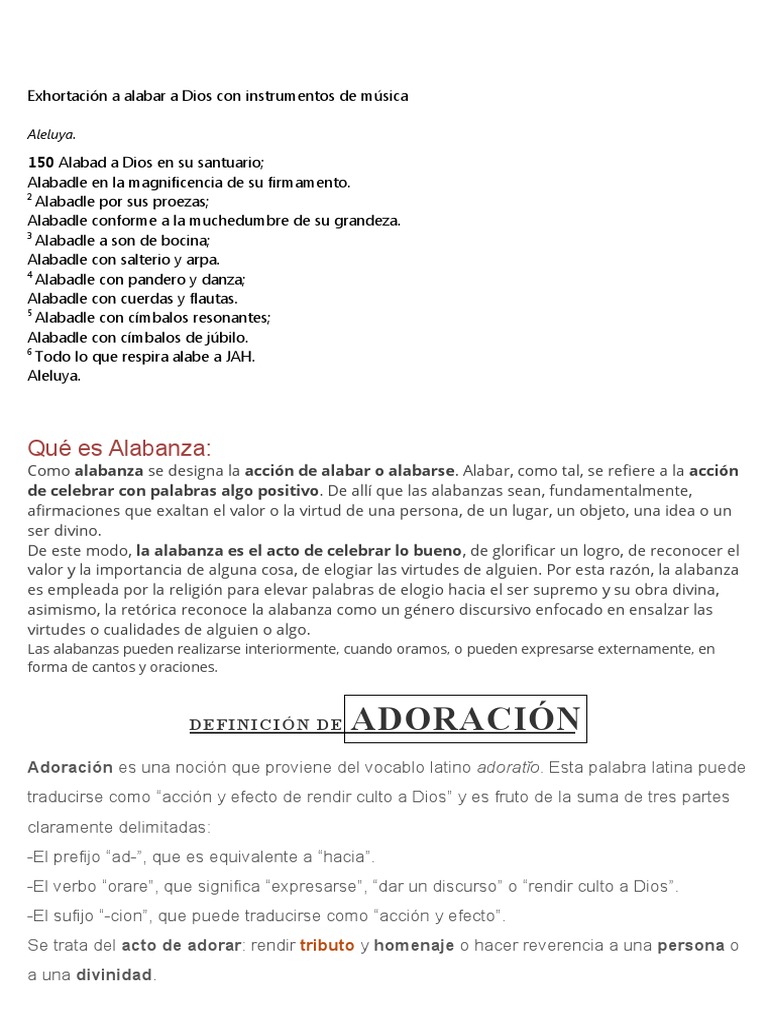 Qué Es Alabanza | PDF