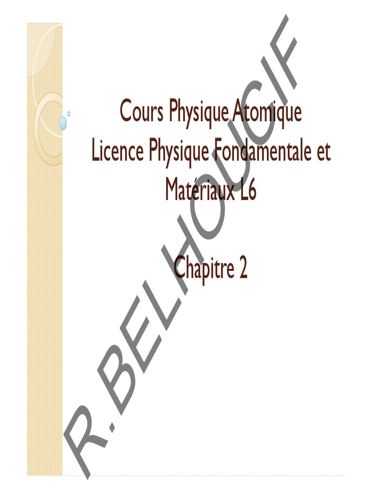 Atomes Multielectrons et Règles de Configuration | PDF | Configuration ...