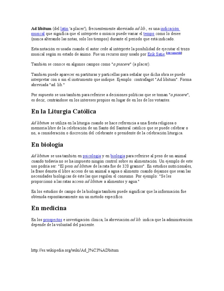 Ad líbitum