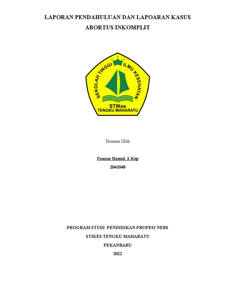 LP - LK ABORTUS - INKOMPLIT (Fauzan Hamid) | PDF