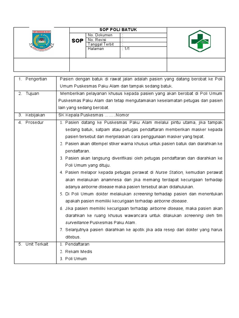 Sop Poli Batuk | PDF