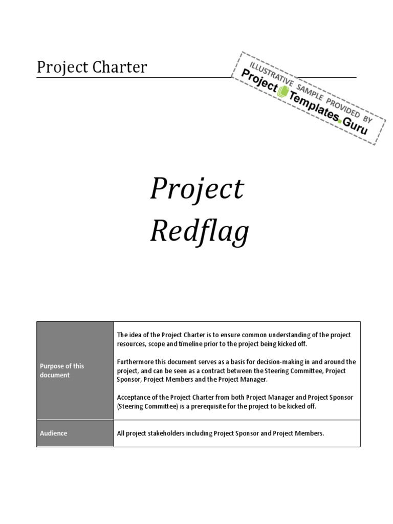 TT-10105 Simple Project Charter - Example | PDF | Internet & Web ...