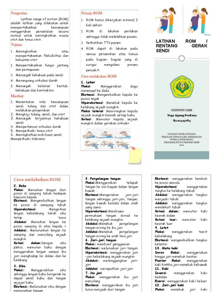 Leafleat Range of Motion (Rom) | PDF | Pengembangan Diri | Sains ...