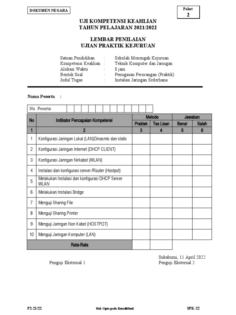 From Nilai Ujikom Paket 2 | PDF | Komputer