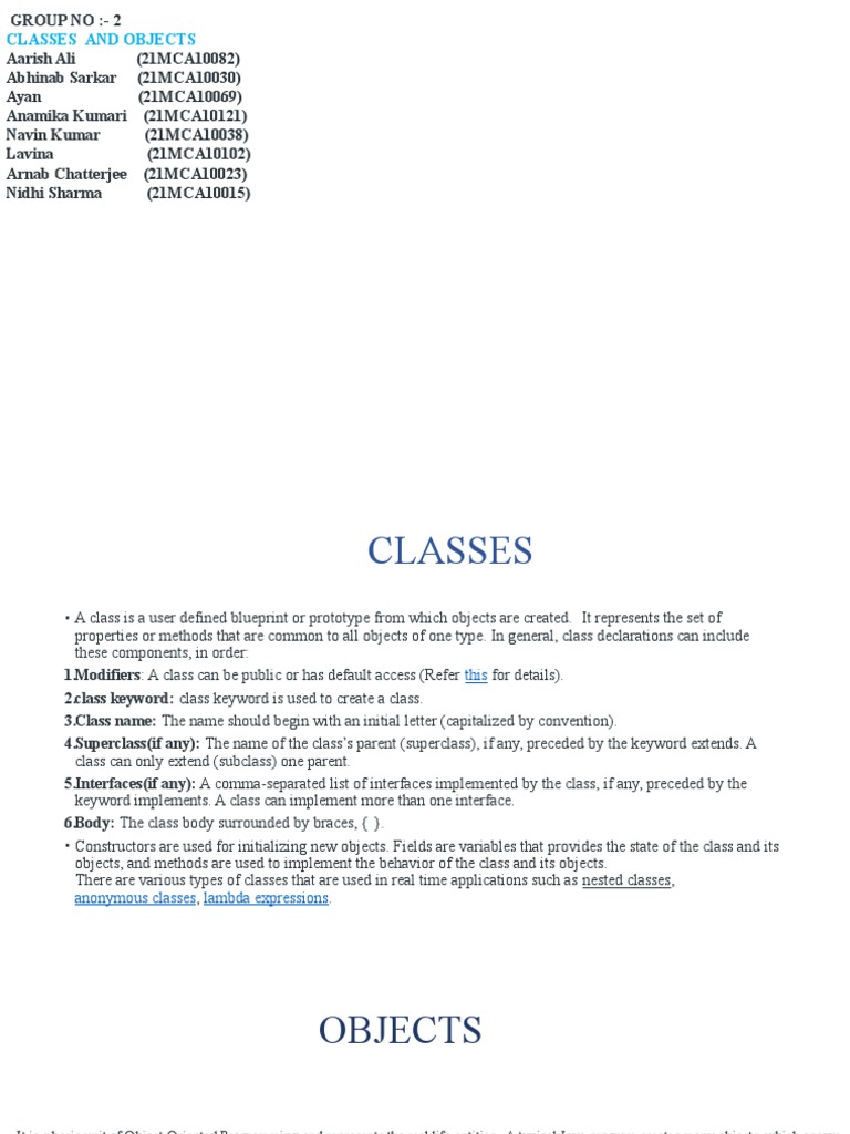Oose Presentation1 Pdf Class Computer Programming Object Computer Science 6244