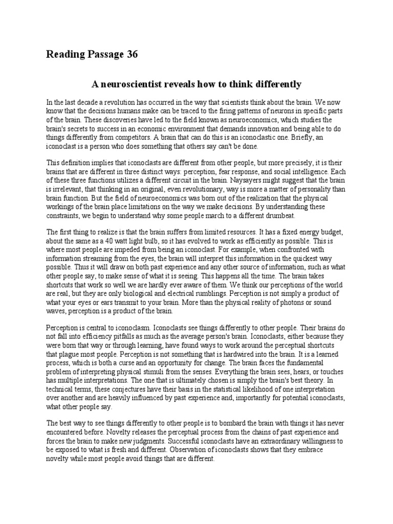 Understanding the Iconoclastic Mind: How Perception, Fear Response, and ...