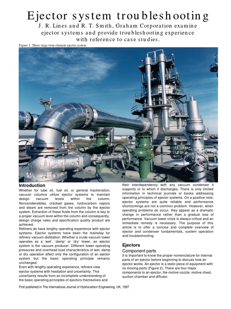 Ejector Systems in Vacuum Distillation | PDF | Heat Exchanger | Vacuum
