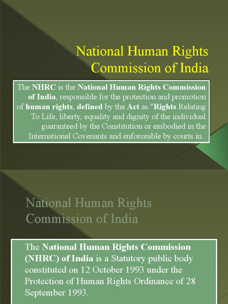 National Human Rights Commission of India | PDF | Human Rights ...