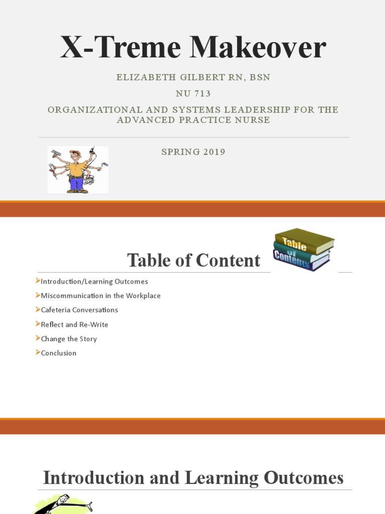 X-Treme Makeover Powerpoint - Gilbert e | PDF | Microsoft Power Point | Conversation