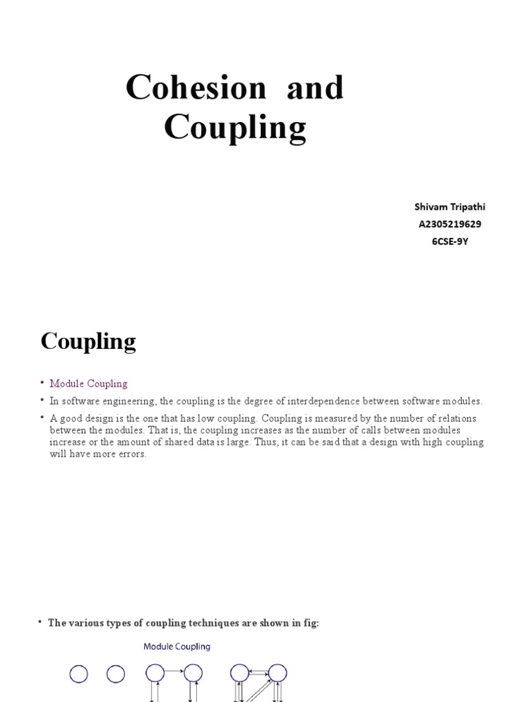 Cohesion and Coupling | PDF | Subroutine | Computer Engineering
