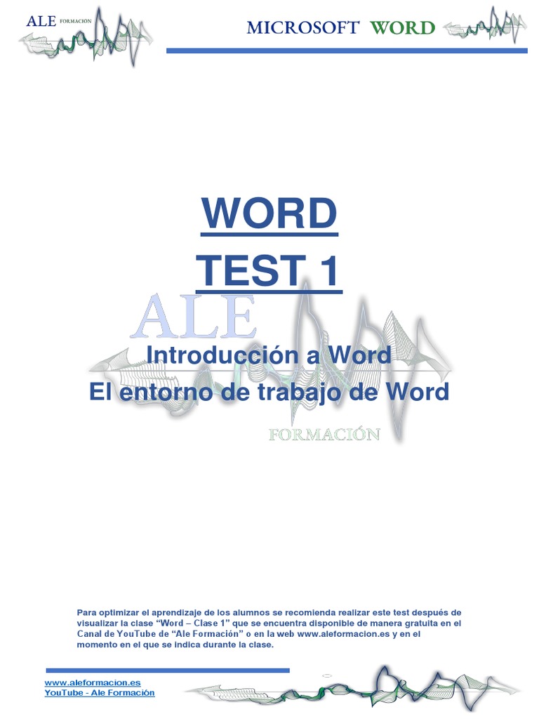 Test Práctico de Word para Aprendizaje | PDF | Ventana (informática ...