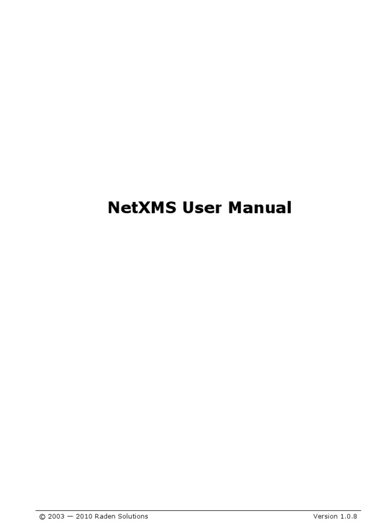 Netxms User Manual | PDF | Computer Network | Object (Computer Science)