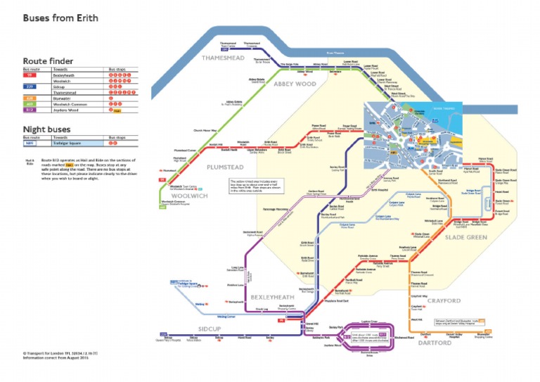 London Erith Bus Spider Map | PDF