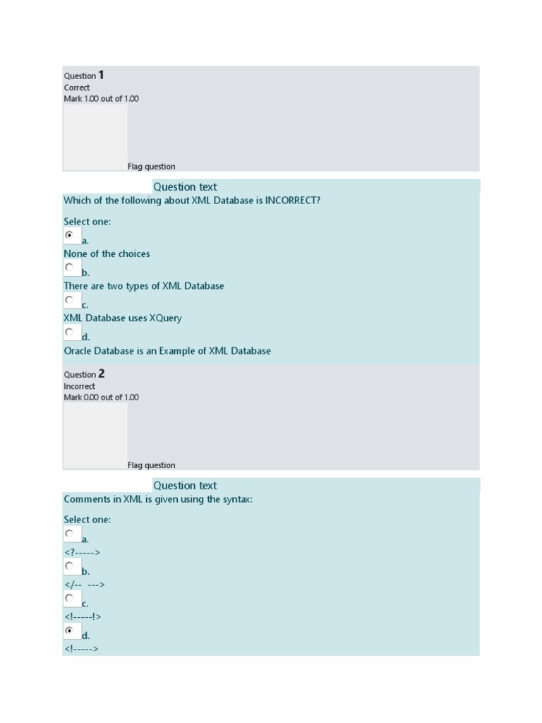 E - XML Final Exam | PDF | Xml | Xslt