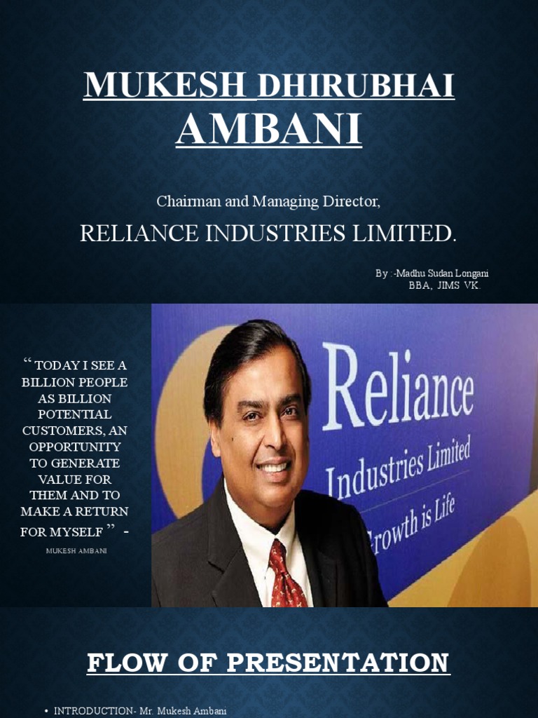 Mukesh Dhirubhai Ambani | PDF | Economies
