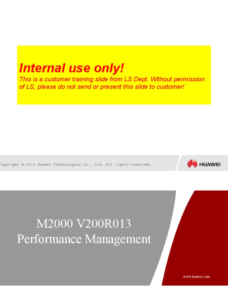 22-OnW310630 IManager M2000 V200R013 Performance Management ISSUE 1.00 | PDF | Software ...