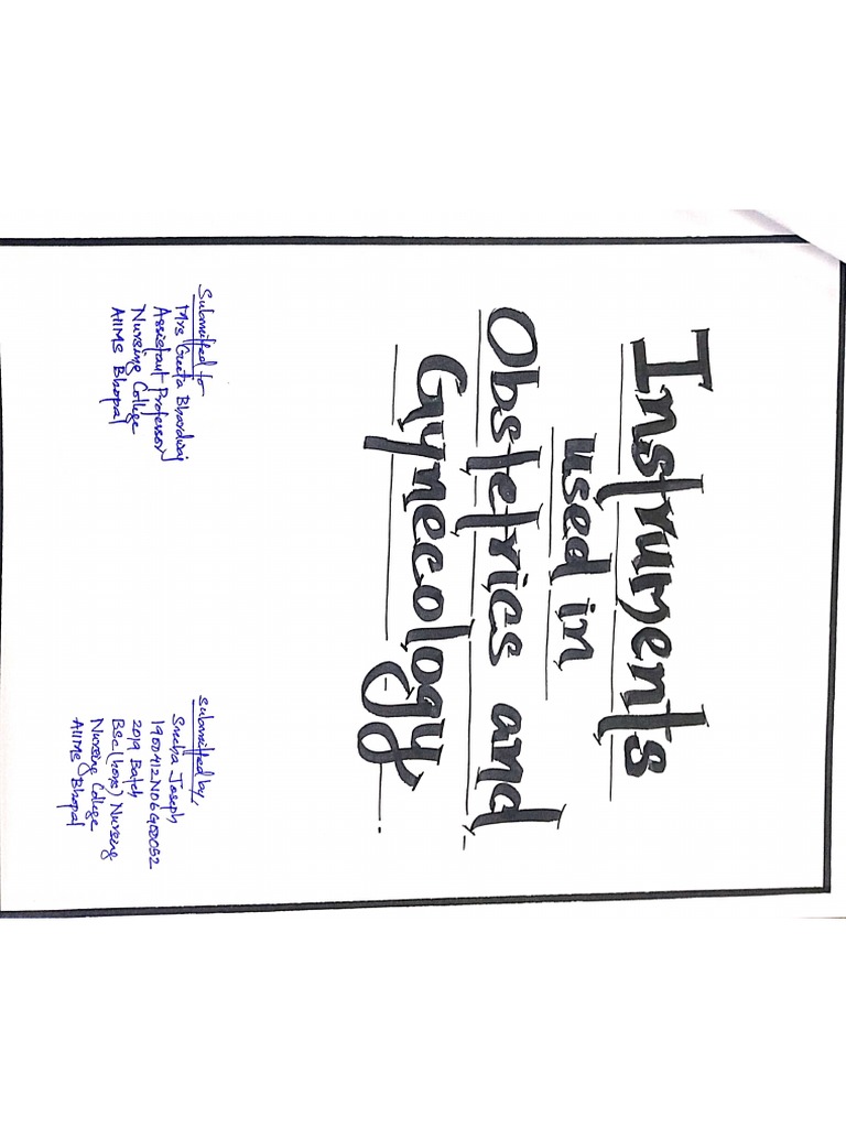 Obg Instrument Book | PDF