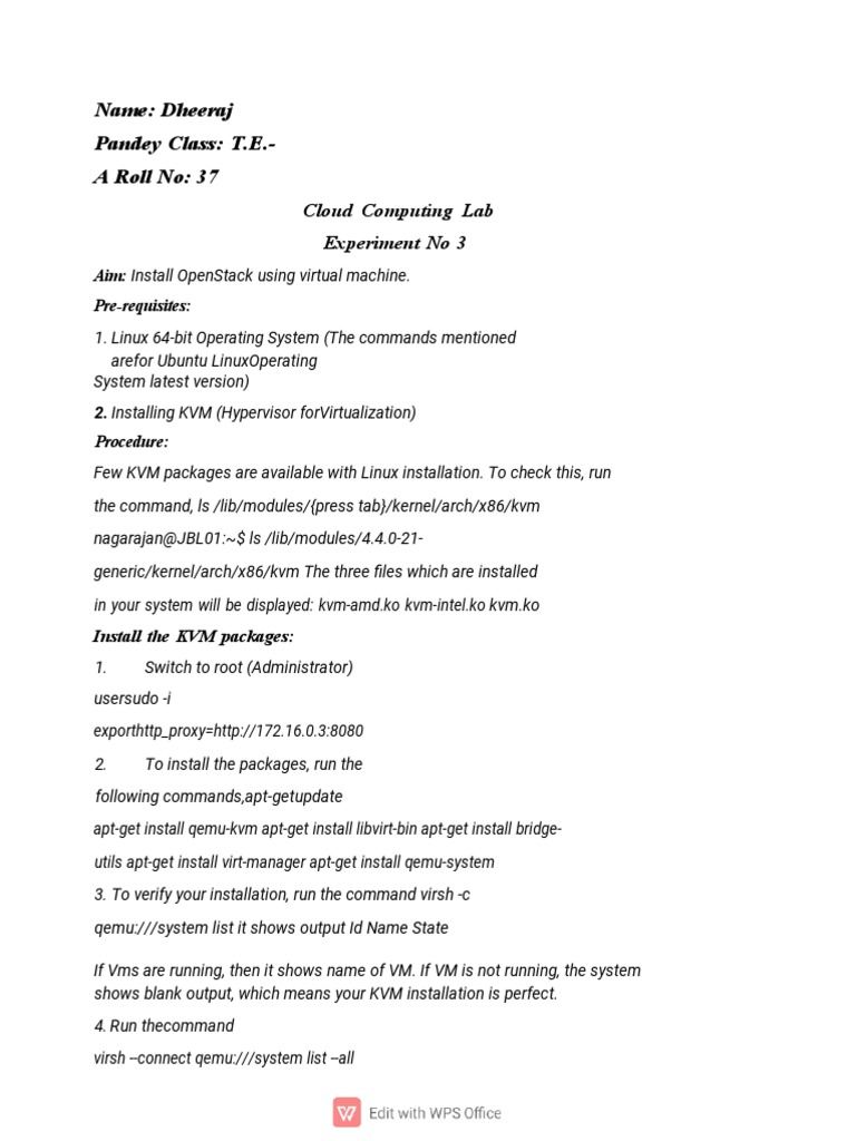 OpenStack Installation Guide for T.E.-A | PDF | Open Stack | Virtual ...