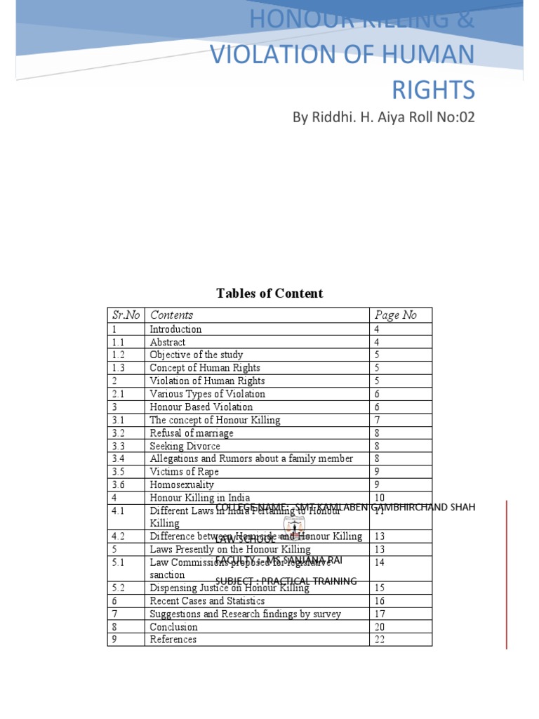 Honour Killing | PDF | Genocides | Family