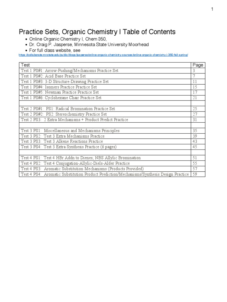Organic Chemistry Practice Sets | PDF | Conformational Isomerism ...