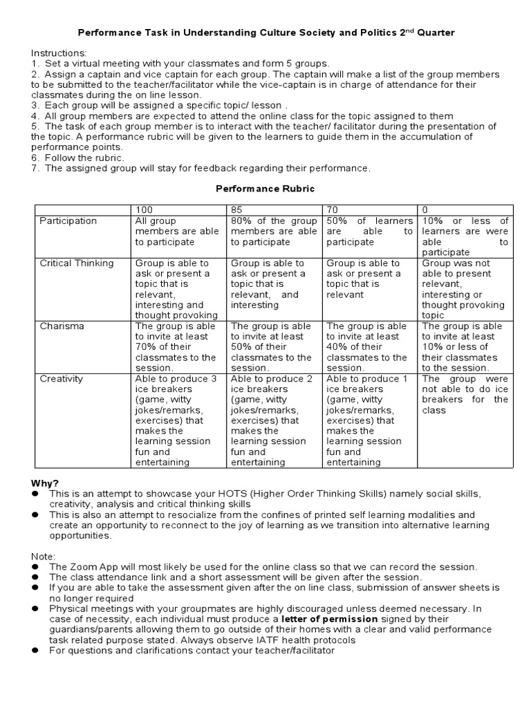 Performance Task in Introduction To World Religion 2nd Quarter | PDF ...