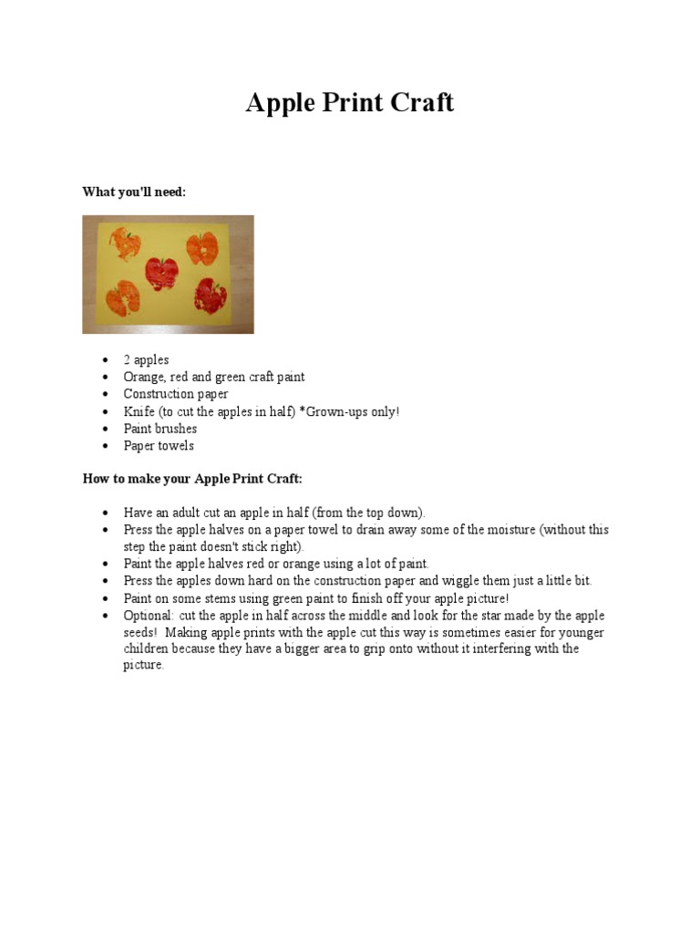 Apple Print Craft | PDF