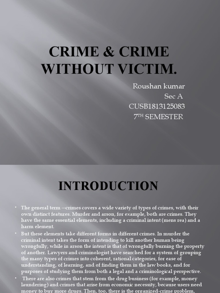 Crime & Crime Without Victim | PDF