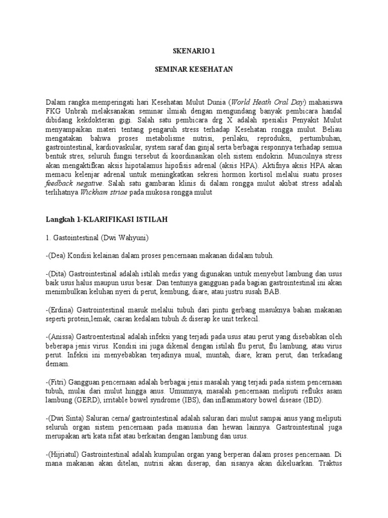 Skenario 1 Blok 4 | PDF