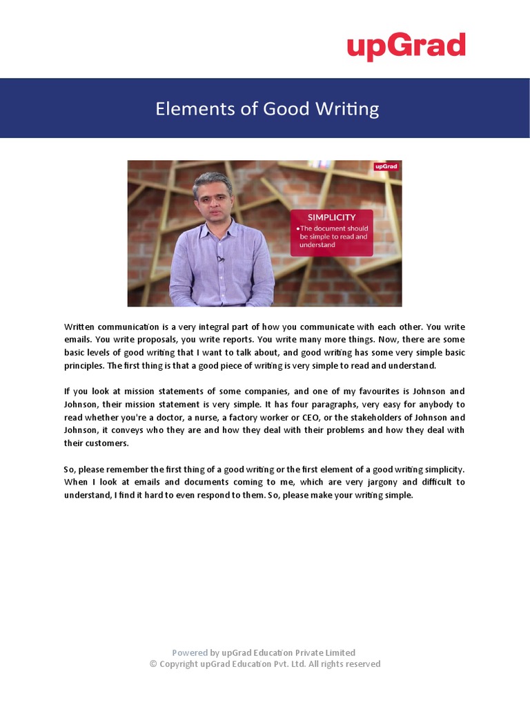 Elements of Good Writing: Powered | PDF | English Language | Download