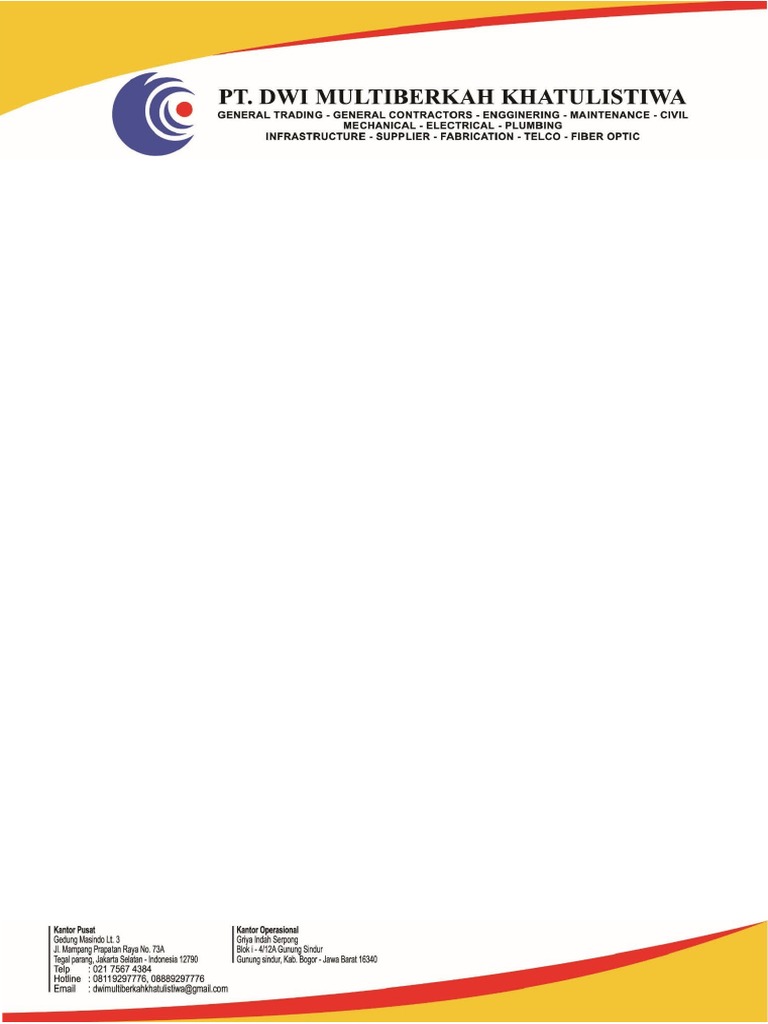 Kop Surat PT - DMK Fix | PDF