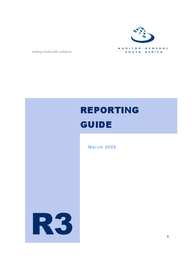 R3 - Reporting Guide Final | Download Free PDF | Auditor's Report ...