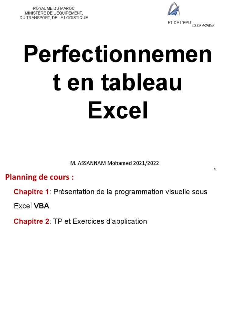 Formation VBA Excel pour Débutants | PDF | Visual Basic for Applications | Microsoft Excel