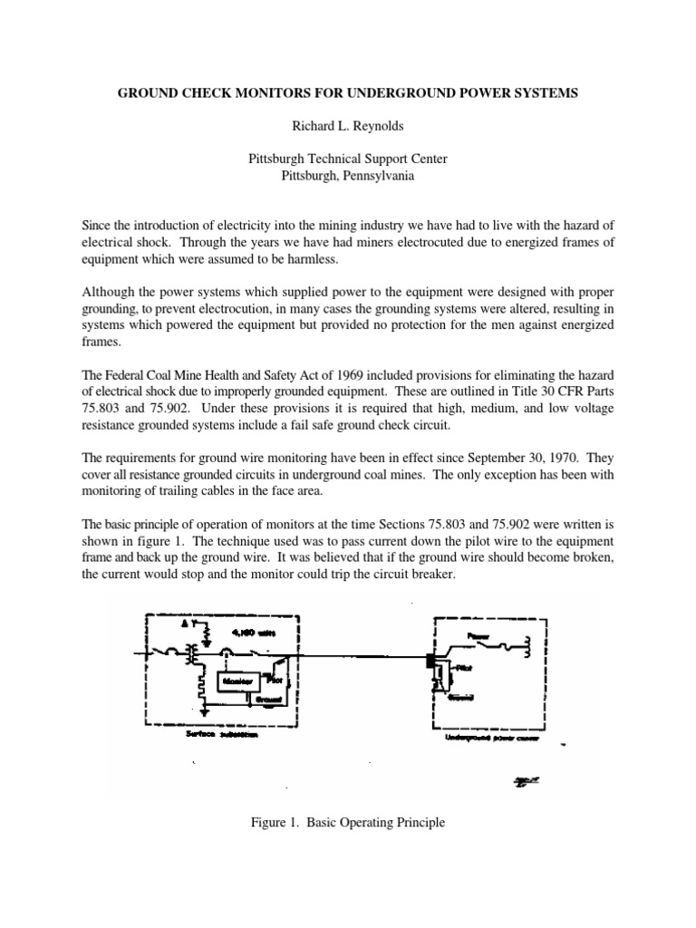 Ground Check Monitors For Underground Power Systems | PDF | Relay ...