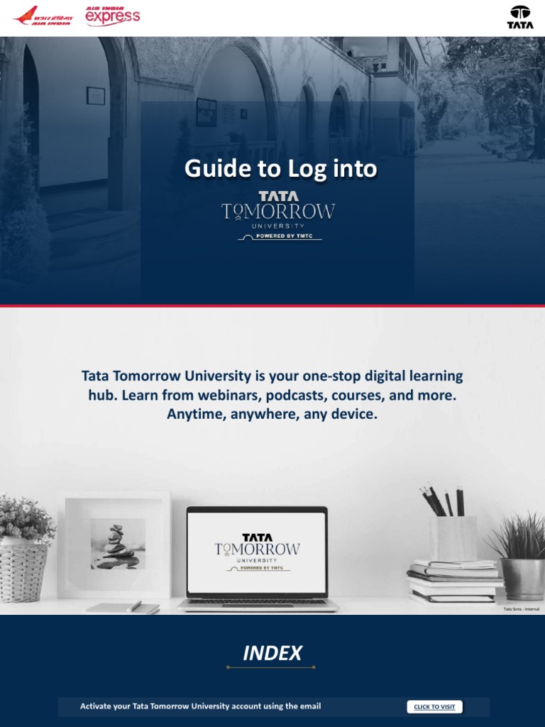 Login Guide For Tata Tomorrow University | PDF | Login | Password