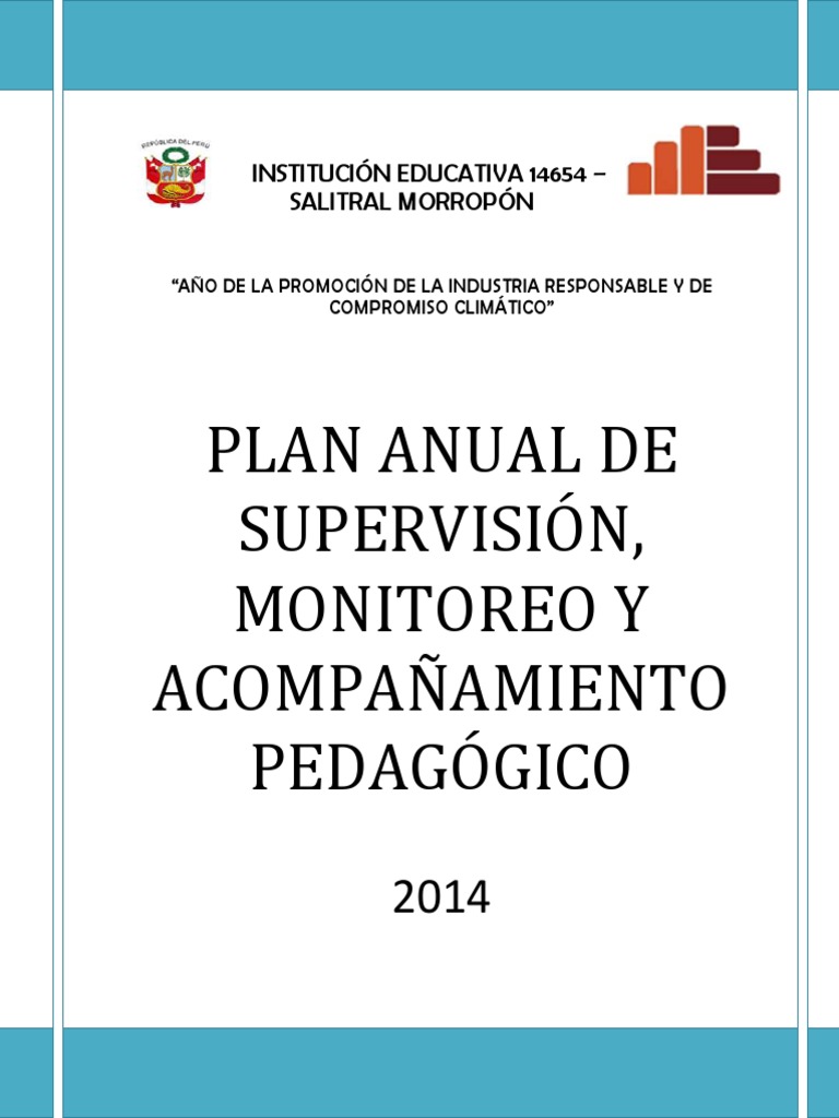 PLAN DE SUPERVISION PEDAGOGICA-modelo | PDF