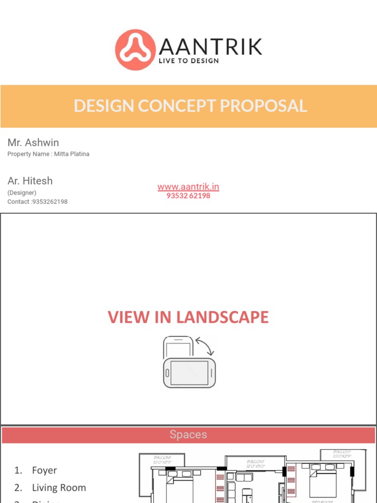 MR - Ashwin-Design Concept Proposal | PDF | Bedroom | Architectural Design