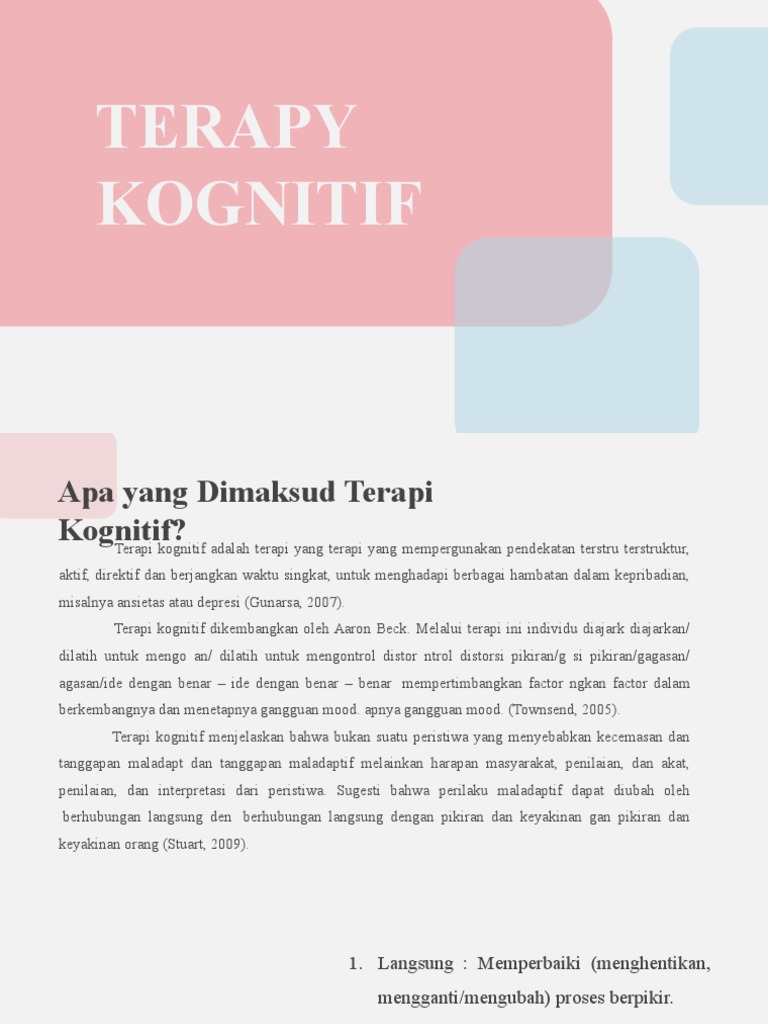 Terapi Kognitif | PDF