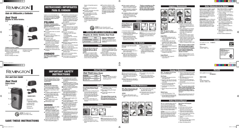 Manual ESP Remington R95 | PDF | Bienes manufacturados | Electricidad