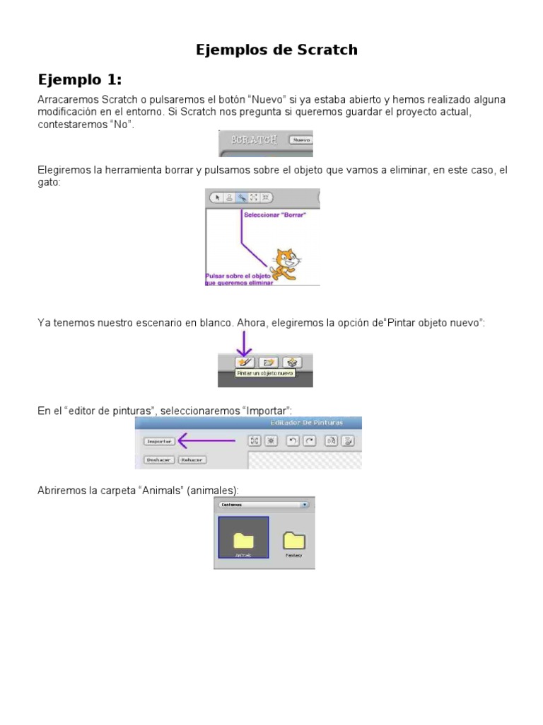 Ejemplos Scratch | PDF | Scratch (lenguaje de programación) | Point and Click