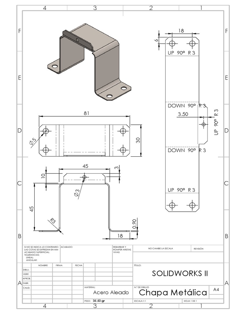 Planos de Chapa Metálica en PDF | PDF | Rieles