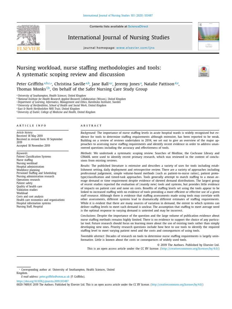 International Journal of Nursing Studies | PDF | Nursing | Systematic ...