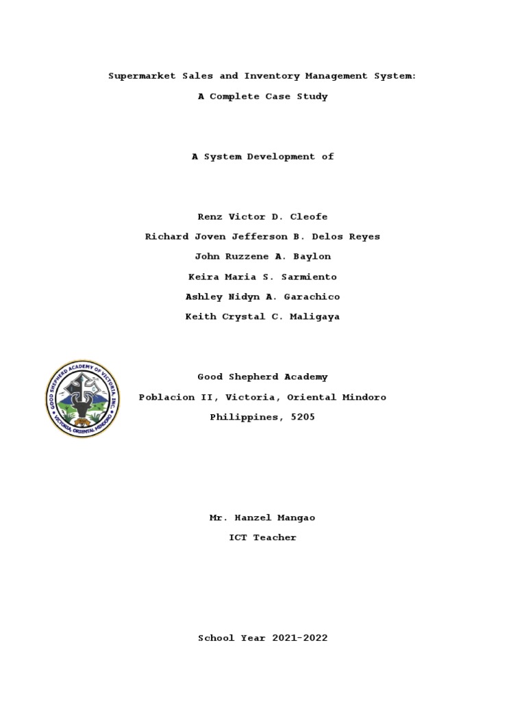 Supermarket Inventory Management System | PDF | Databases | Microsoft ...