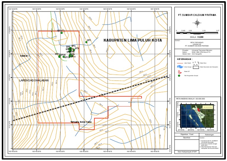 Peta IUP PT. SUMBAR CALSIUM PRATAMA | PDF