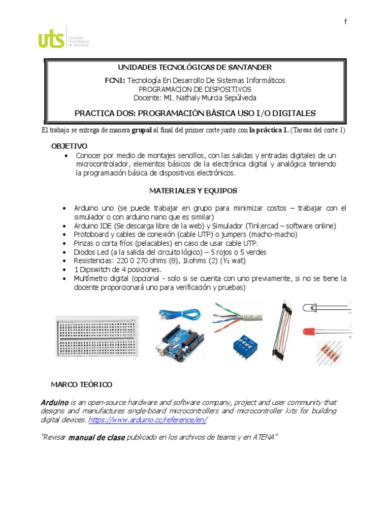 Practica2 - PD 2022 1 | PDF | Arduino | Electrónica