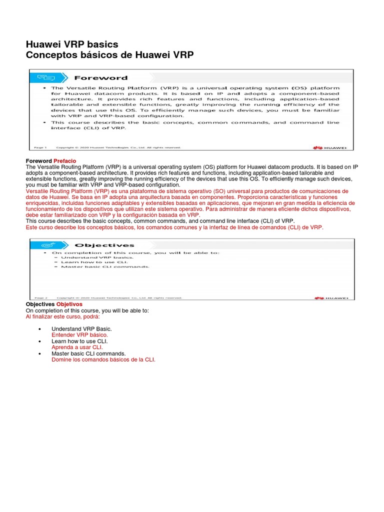 03 Huawei VRP Rms | PDF | Dirección IP | Almacenamiento de datos de la computadora