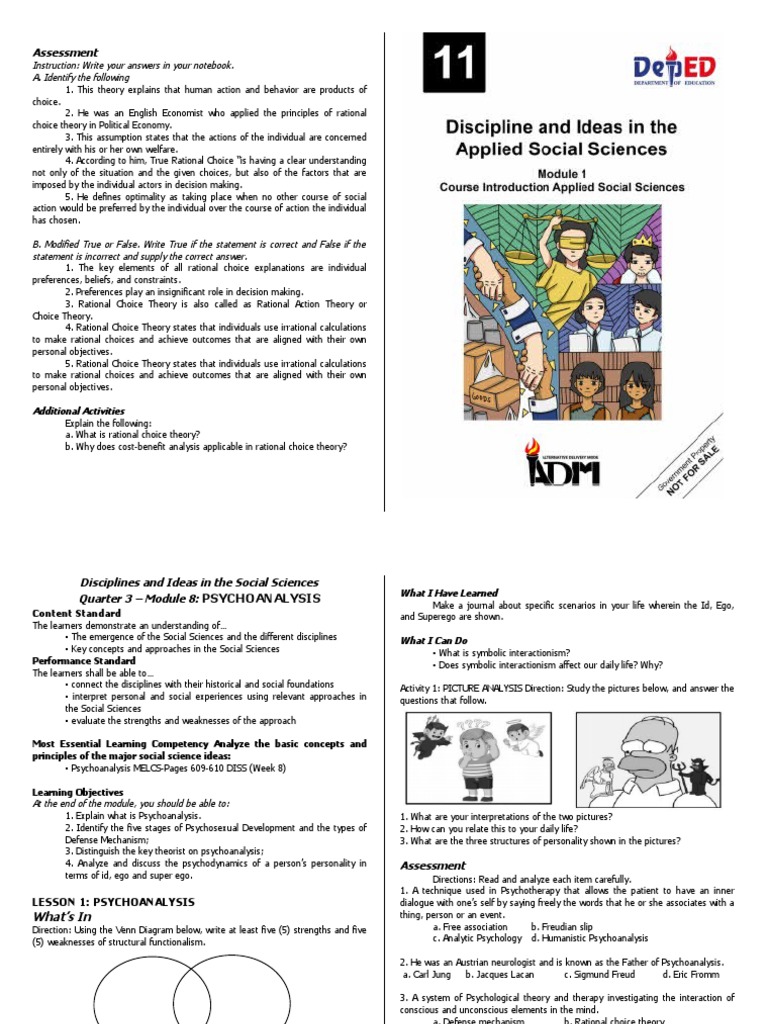 DISS Module Week 8 | PDF | Id | Psychoanalysis
