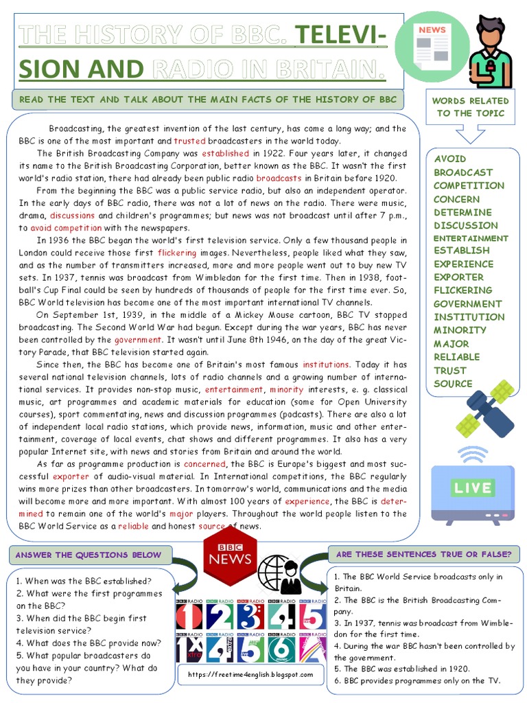 History of the BBC: 1922 Onwards | PDF | Bbc | News