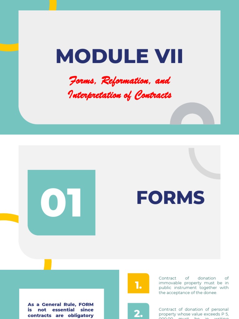 Forms, Reformation, and Interpretation of Contracts | PDF