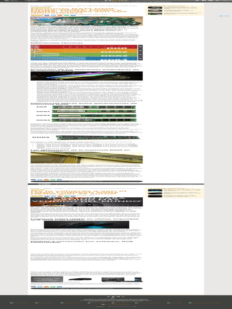 Diferencias Entre Memoria Ram Ddr Ddr2 Ddr3 Y Ddr4 Descargar Gratis